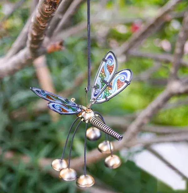 Garden Tinkling Bells - Dragonfly in Blue.