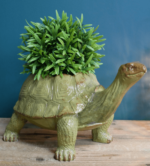 Glazed Tortoise Planter - 18cm.