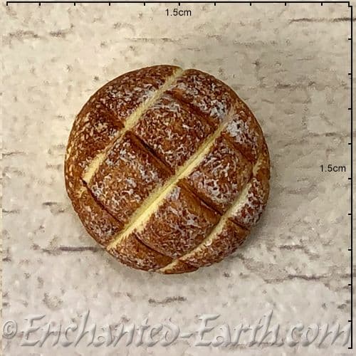Handmade Miniature Kitchen - Crusty Cob - 1.5cm.
