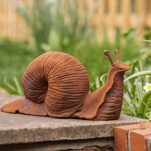 Large Cast Iron Snail - 30cm.