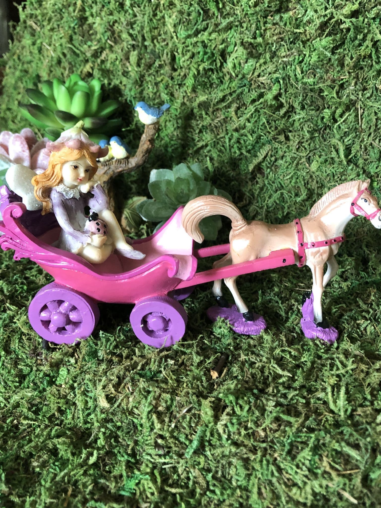 Fairy Garden Horse & Cart.