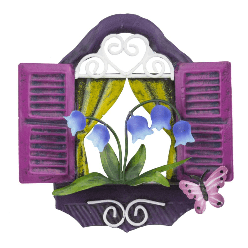 Large Fairy Kingdom Metal Pixie Window - Bluebell - 12cm.