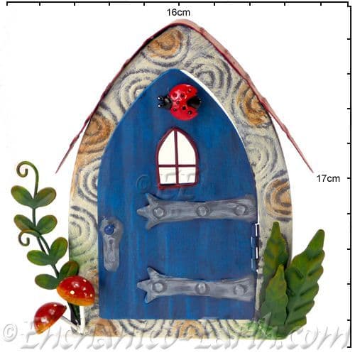 Large Fairy Kingdom Opening Metal Pixie Door - 16.5cm.