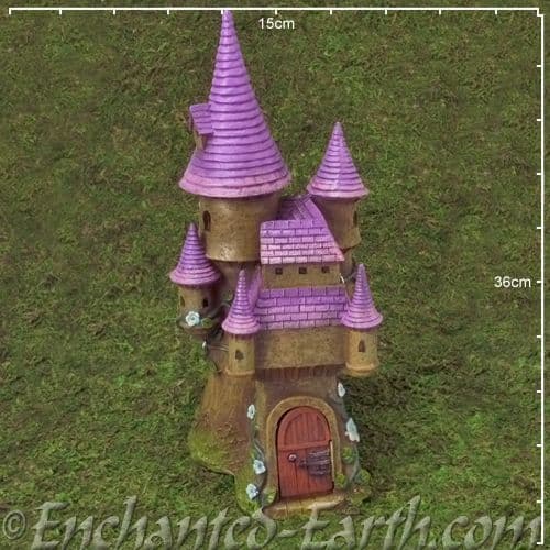 Large LED Fairy Glade Wizards Castle - 36cm.