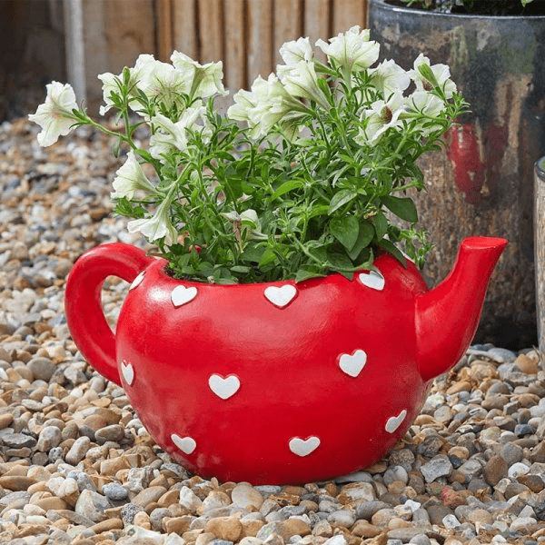 Teapot Heart Planter.
