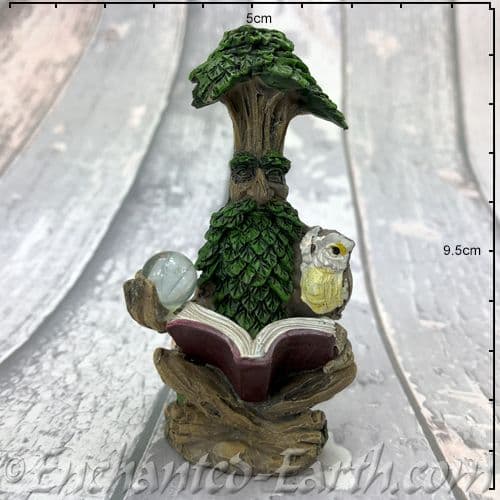 Magical Wise Old Tree Ent with Owl - Sitting with his book.