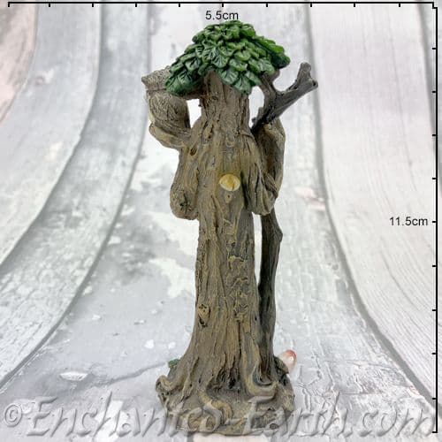 Magical Wise Old Tree Ent with Owl - Standing with staff on the left.