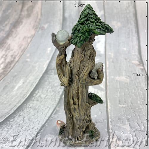 Magical Wise Old Tree Ent with Owl - Standing with staff on the right.