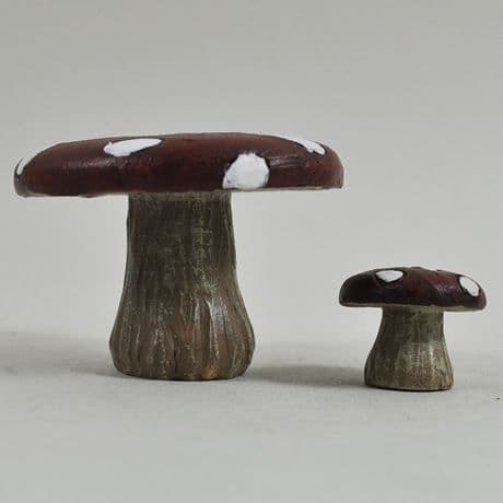 Miniature Fairy Garden - Toadstool table & One Toadstool stool.