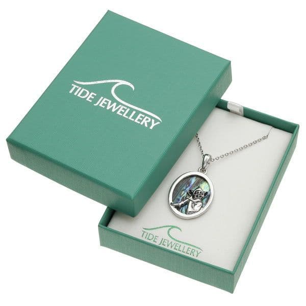 Natural Paua Shell - Good Luck Pixie Necklace - Gift Boxed.