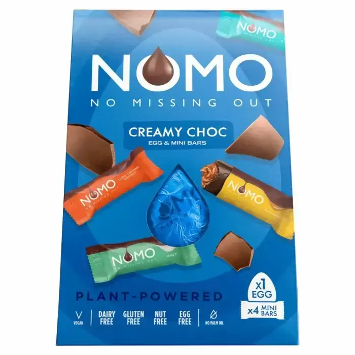 Nomo Creamy Choc Easter Egg With Mini Bars 154g.