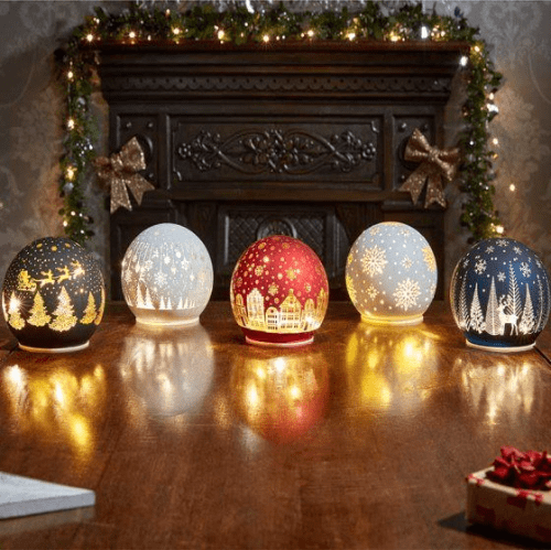 L.E.D Christmas WonderGlobe - with timer - 4 to choose from.