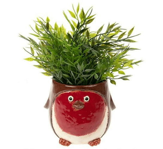 Robin Plant Pot - Medium 10cm.