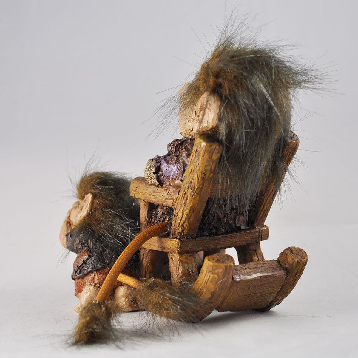 Tam The Troll with Little Tizer & Rocking chair.