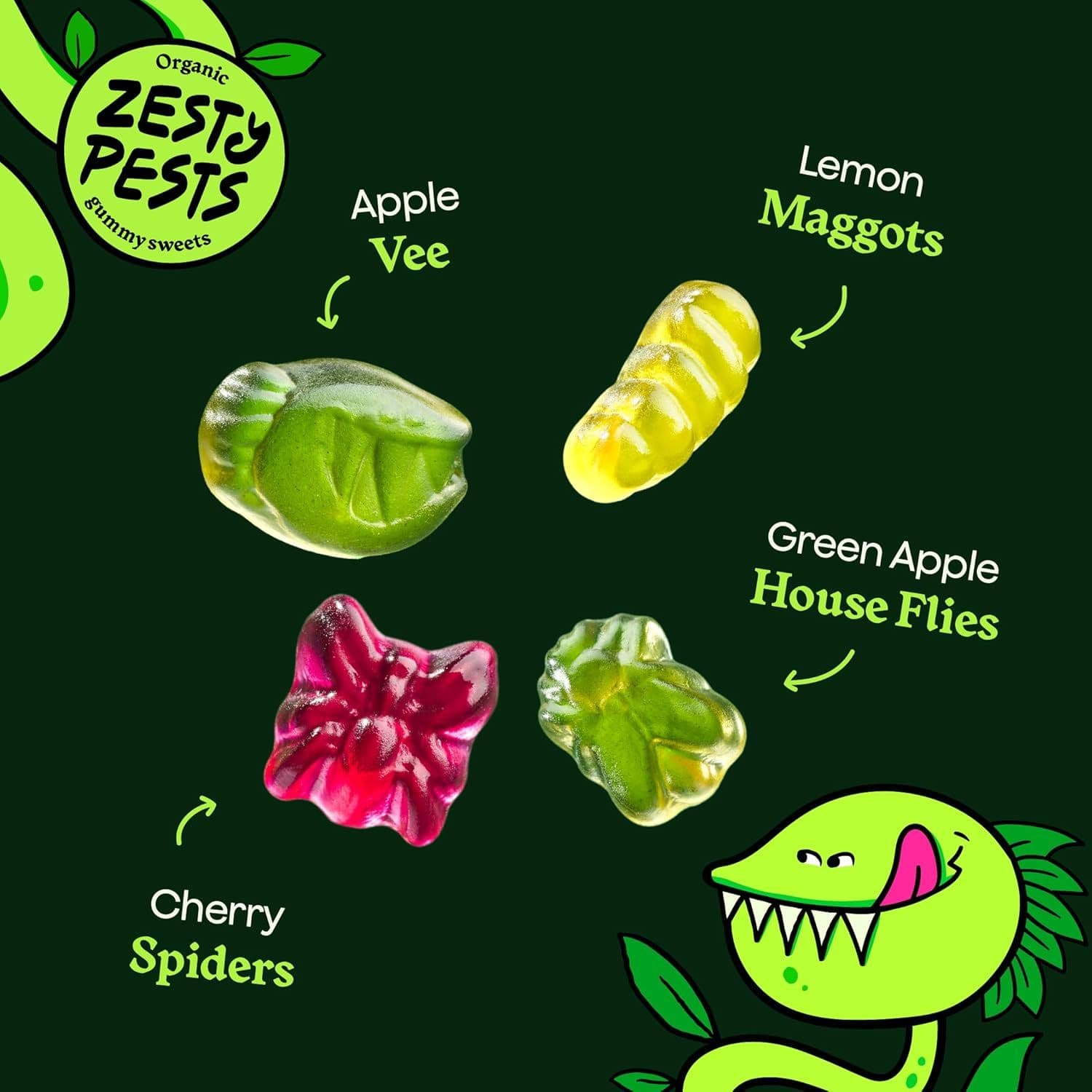 Wild Thingz - Mixed Flavour Organic Vegan Natural Gummy Sweets,.