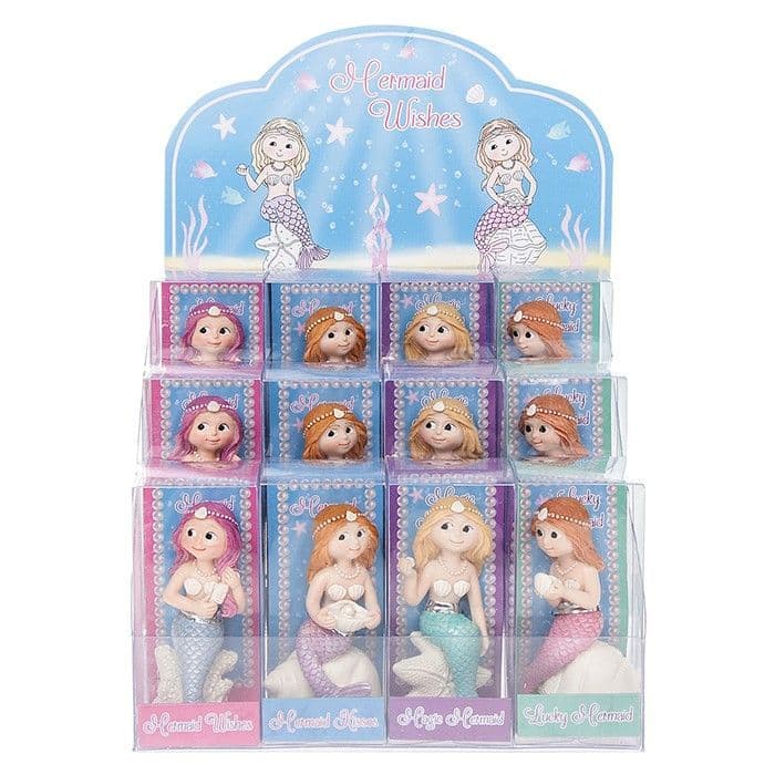 Wishing Mermaid on shells - Gift Boxed - 8cm.