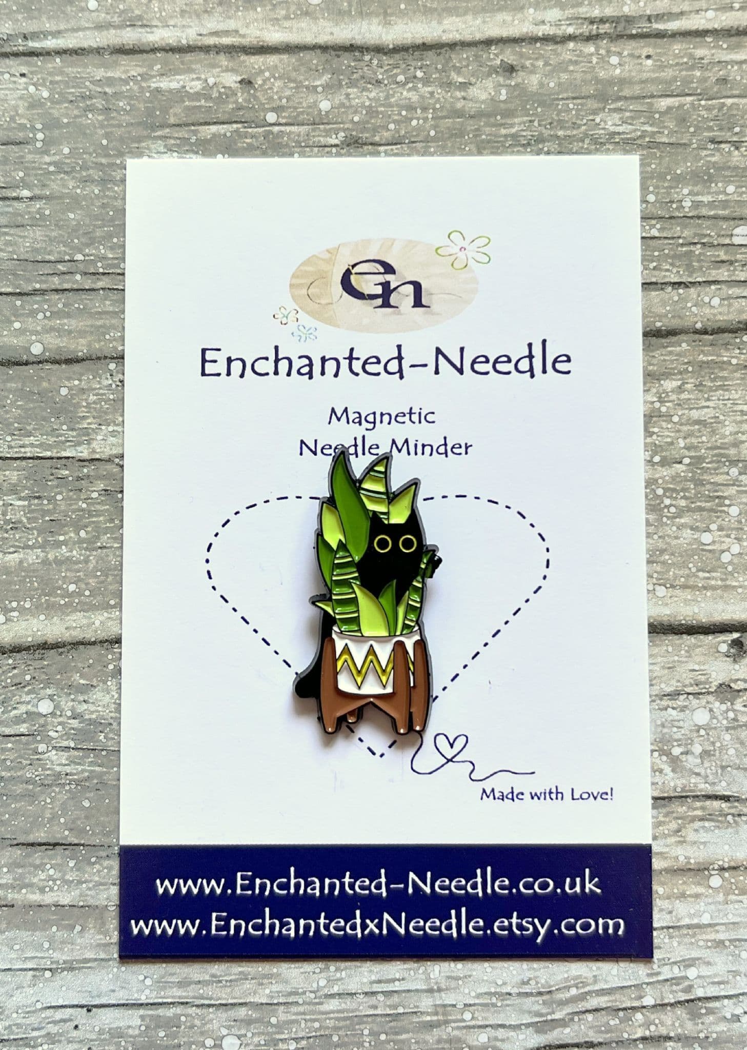 Black Plant Cat Needle Minder