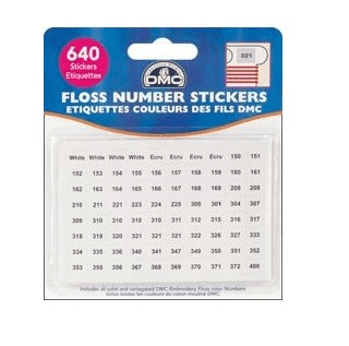 DMC Number Stickers / Labels