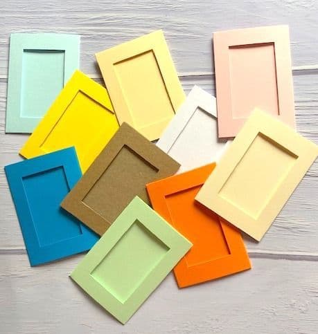 Mini Coloured Rectangle 2 Fold Aperture Card