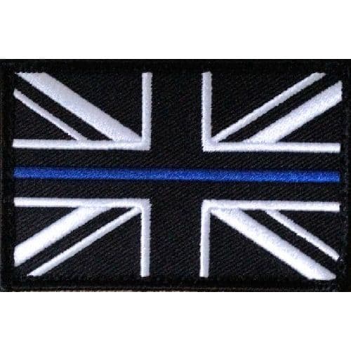 Thin Blue Line Union Jack Flag Tac Vest Badge TBL04 with Velcro,cops