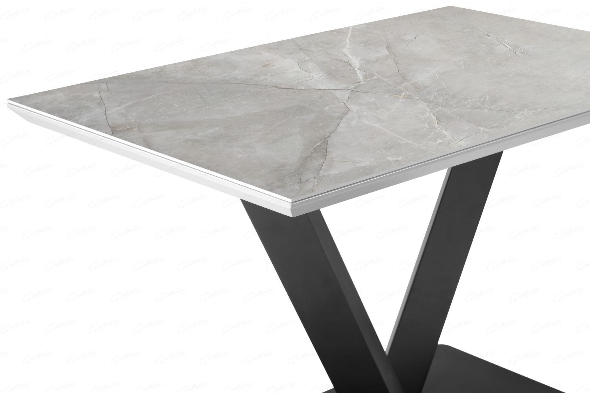 Alessia Grey Ceramic Dining Table