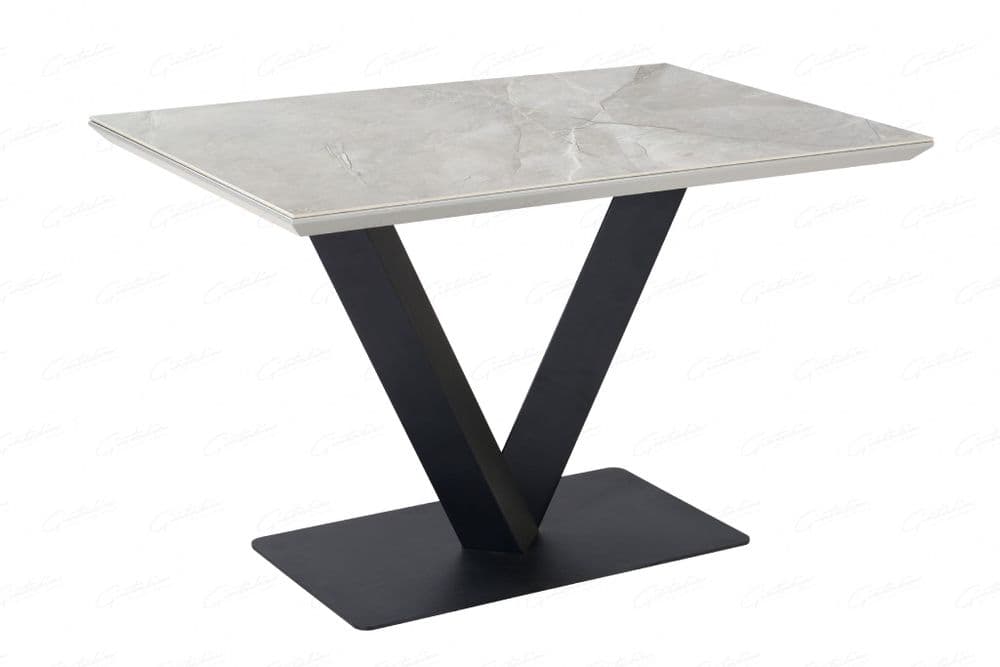 Alessia Grey Ceramic Dining Table