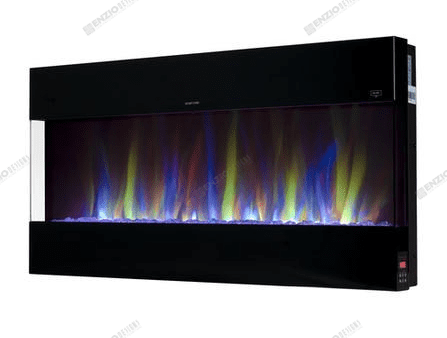 Mirage 50" Grey Electric LED Fire Wall Mounted recessed/flush/insert ...