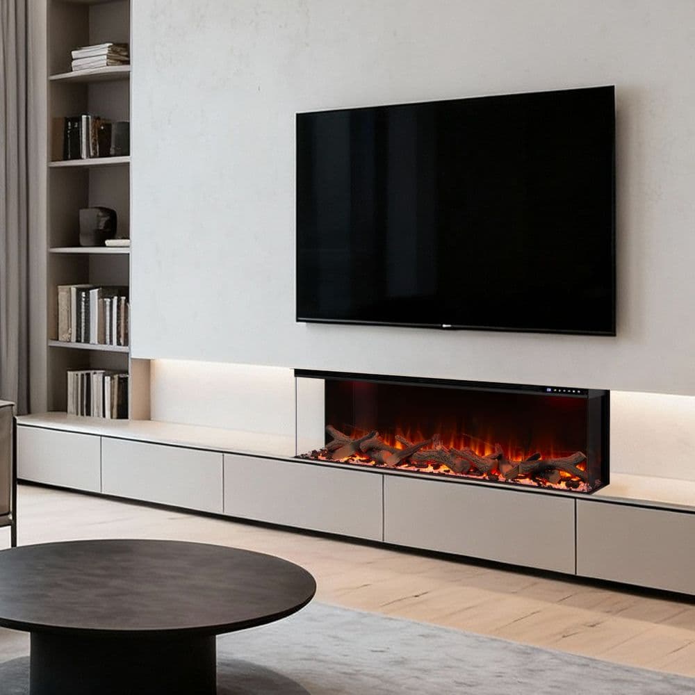 Valenti 1200 50" 3D UHD Slimline Panoramic Full Glass 1-2-3-Sided ...