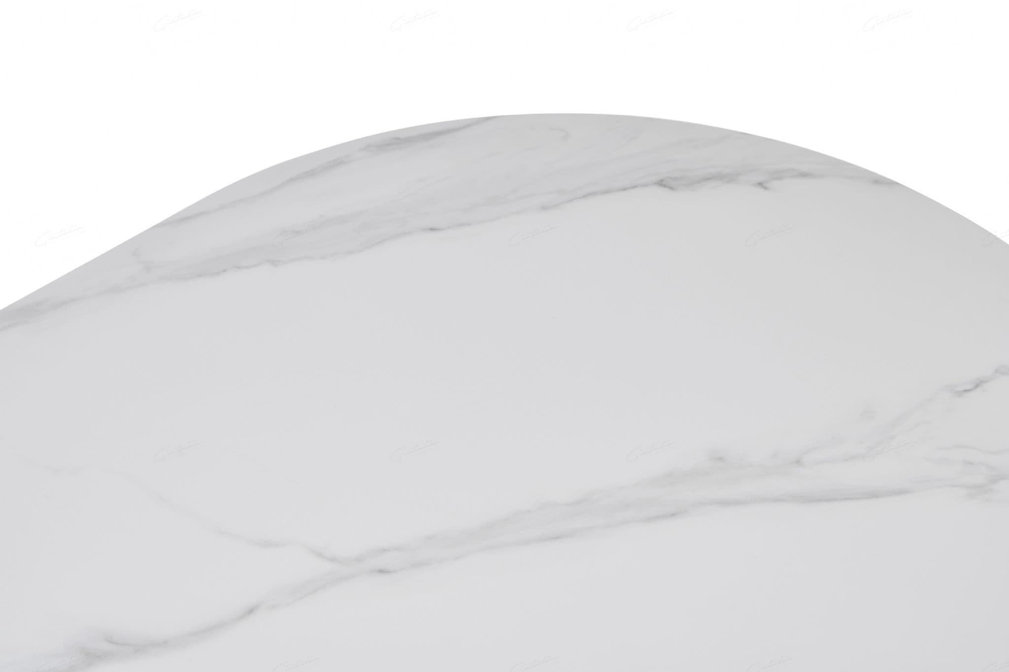 Venatro Walnut & White Sintered Stone Oval Dining Table