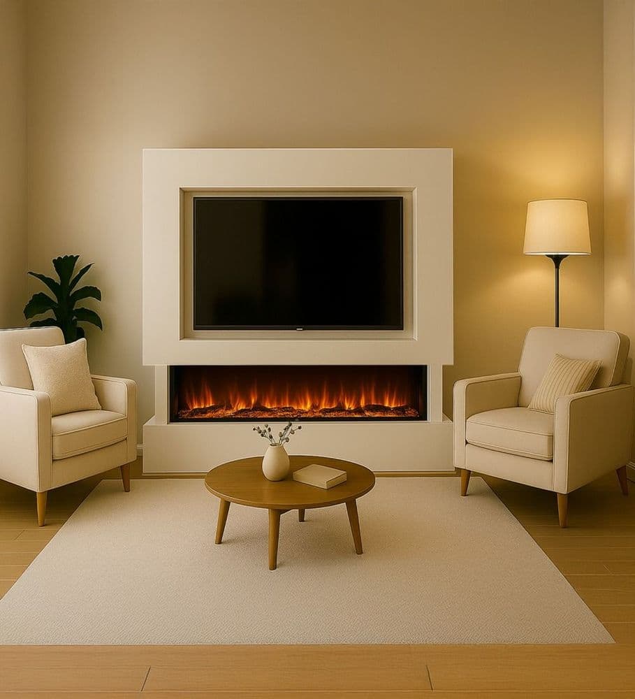 Woodford Hestia Multi-Sided Inset Electric Fireplace 72" HD with Real ...