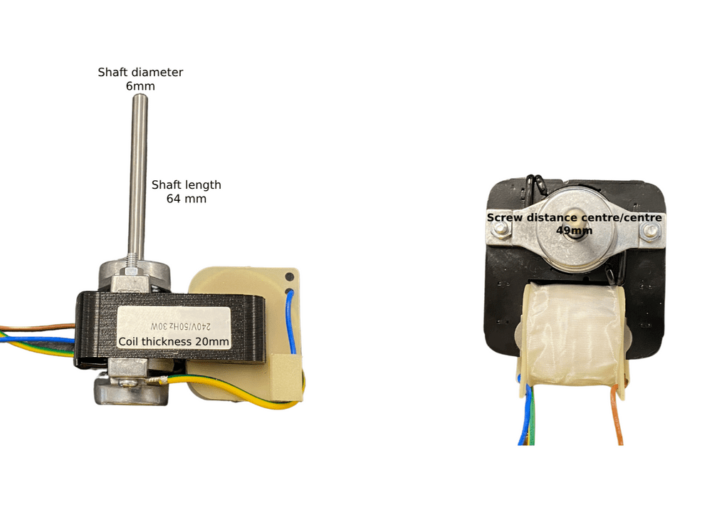 FA MR BOILER FAN REPLACEMENT MOTOR RIGHT HAND SPIN CLOCKWISE CW