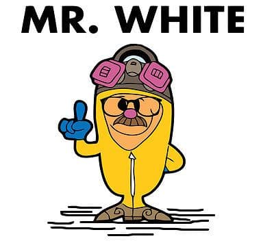 Mr White Breaking Bad Mr Men joke t-shirt
