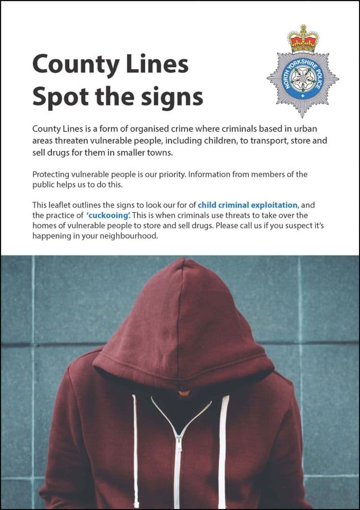 NYP18-0119 - Leaflet County Lines Spot the Signs