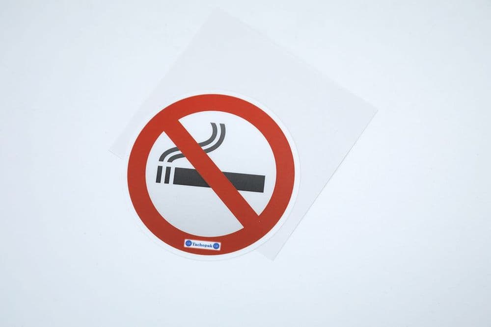 No Smoking Window Sticker