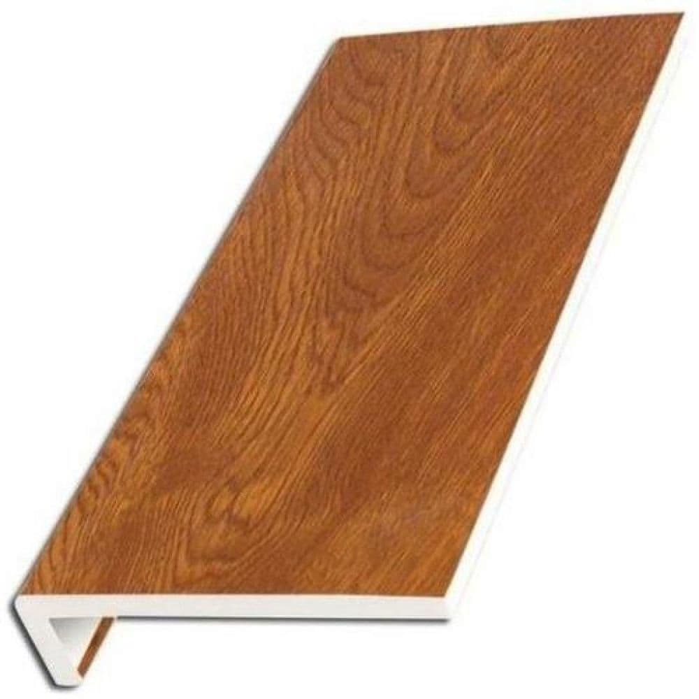 150mm Golden Oak UPVC Internal Window Sill Cover Square Edge