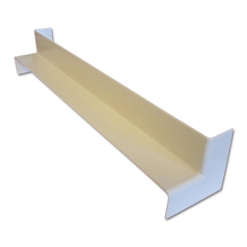 500mm Cream 90 Degree Internal Fascia Corner Trim Double Ended