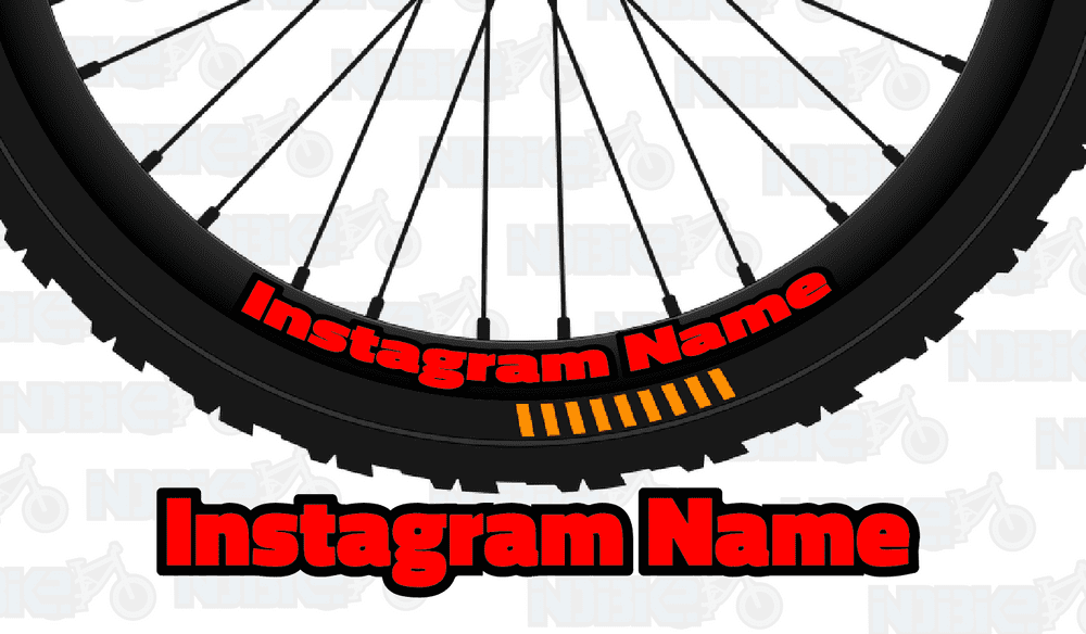 Bold Text Custom Rim Graphics/Stickers