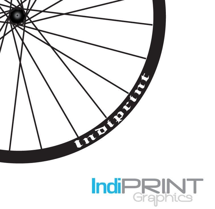 Custom Gothic Text Rim Decals