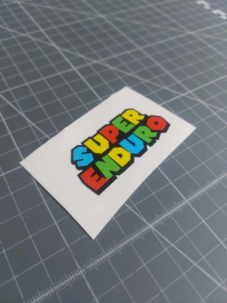 Mario Super Enduro Badge Spoof