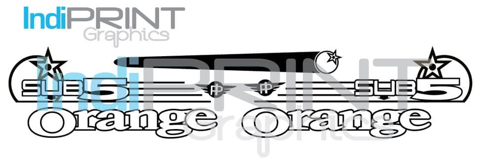 Orange Sub Five Decal Set