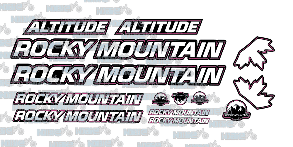 Rocky Mountain Altitude Graphic Sticker Set
