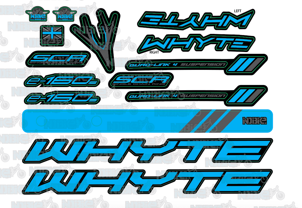 Whyte E-160 2020-21 ebike Graphic Set