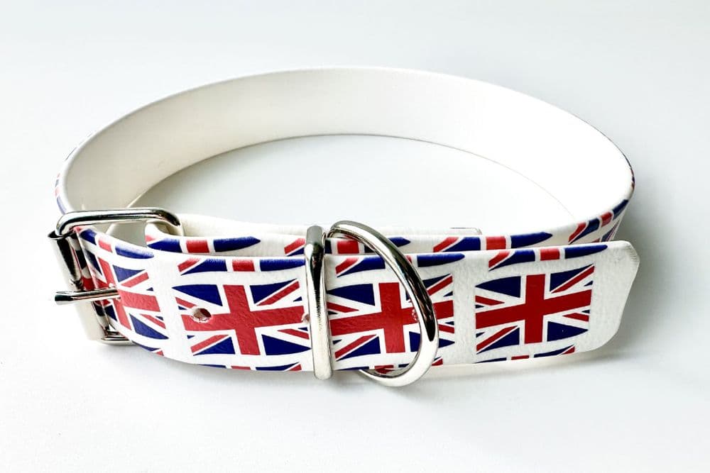 BioThane Buckle Collar - Union Jack Flag