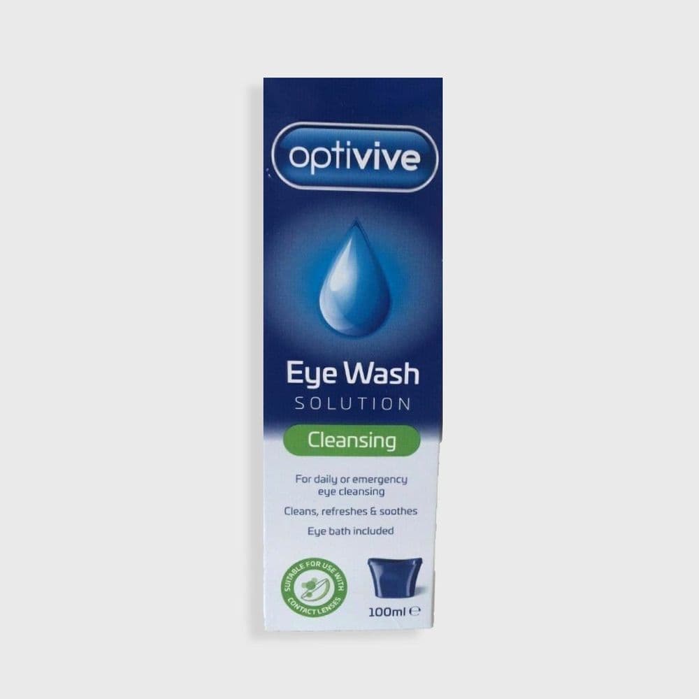 Optivive Eye Wash Solution 100ml – Daily Eye Cleanse & Hydration (Safe ...