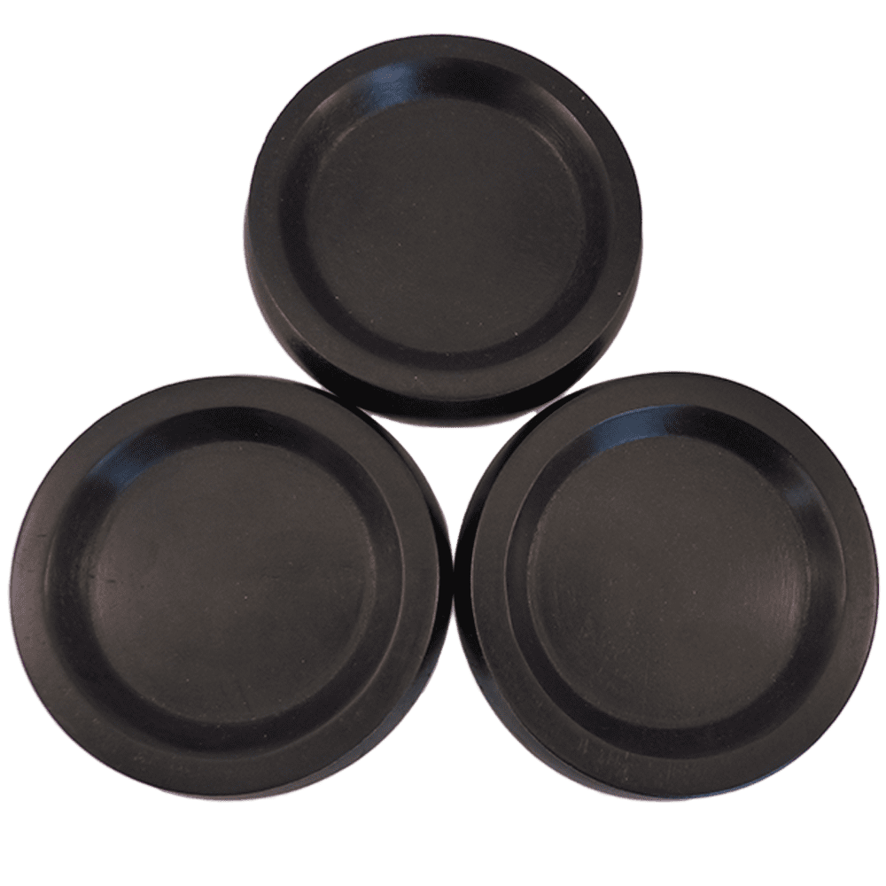 Castor Cups Medium Black wood - set of 3