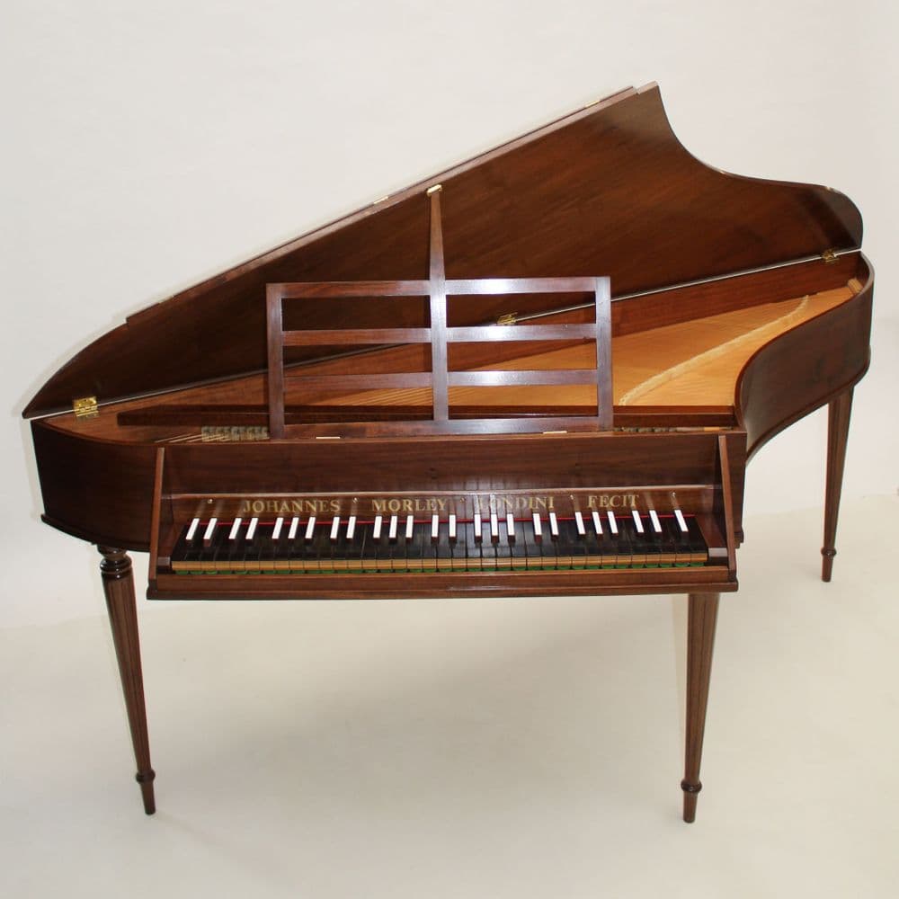 John Morley 5 octave spinet Walnut c1977 No 2814