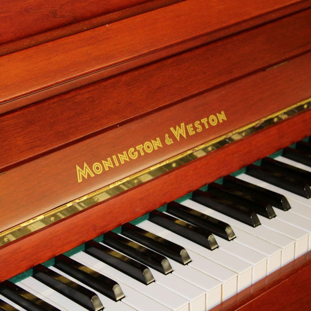 Monington and Weston 108cm Upright Piano Red Walnut satin c2002