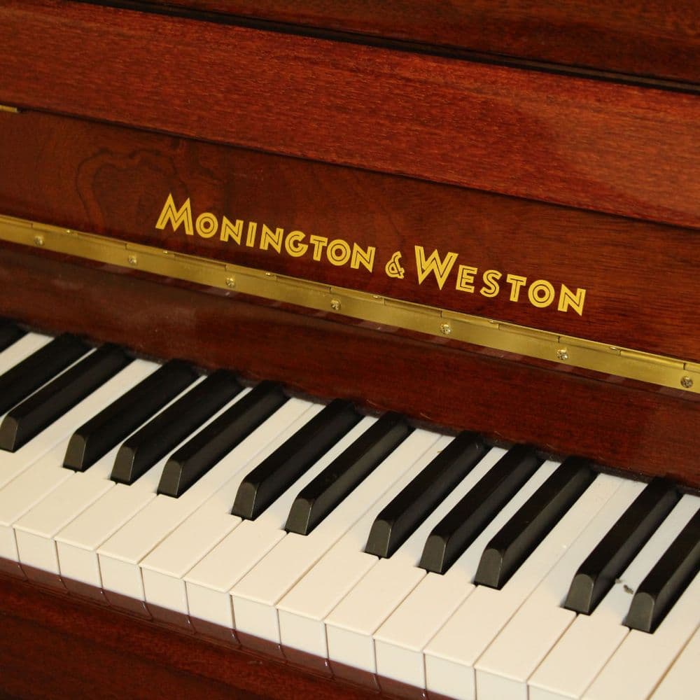 Monington and Weston 110cm Upright Piano Medium Mahogany c2016