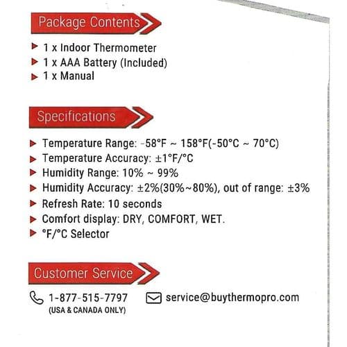 ThermoPro TP50 Digital Thermo-Hygrometer