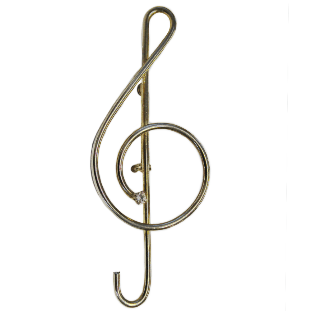 Treble Clef Brooch